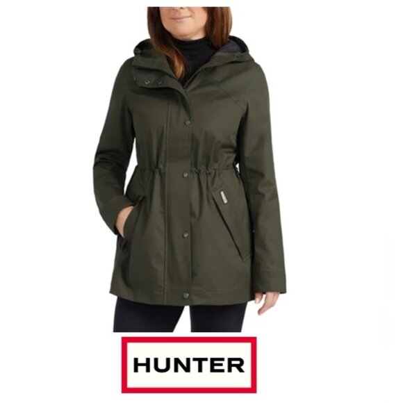 Hunter | Jackets & Coats | Nwt Hunter Ladies Water Wind Resistant Rain Jacket Olive | Poshmark